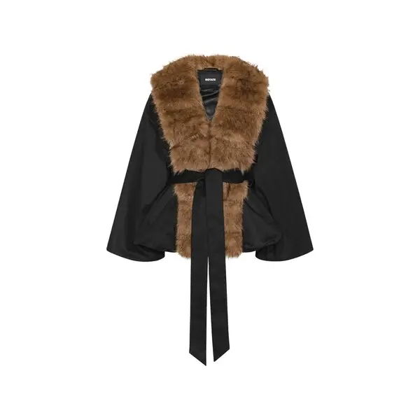 ROTATE BY BIRGER CHRISTENSEN Jackets Faux Fur & Shearling Jackets - Black