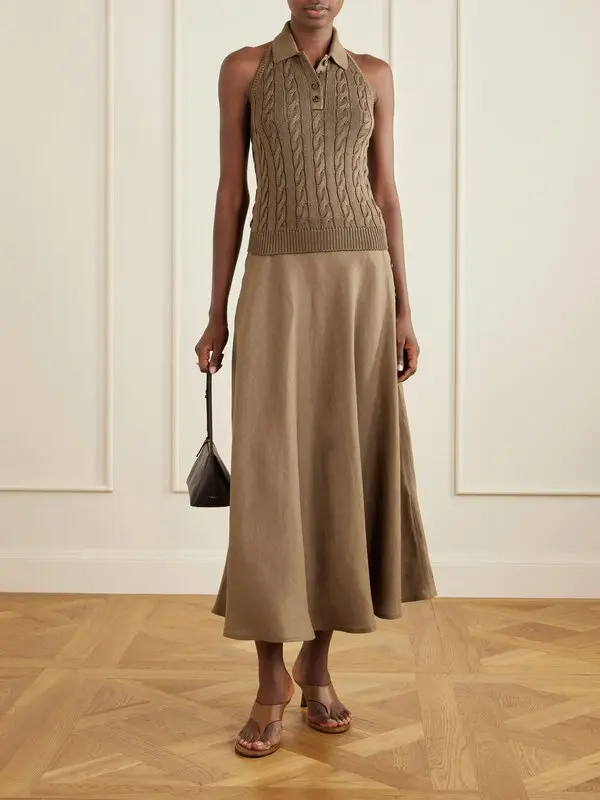 Polo Ralph Lauren Kenzie Linen Maxi Skirt