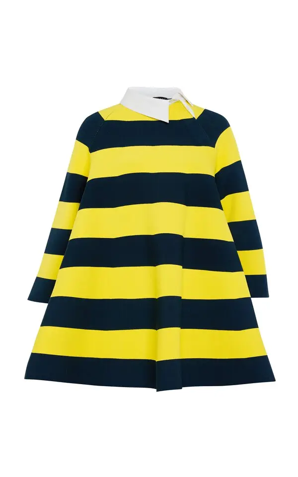 A.W.A.K.E. Mode Knitted Stripe Flared Mini Dress - Multi