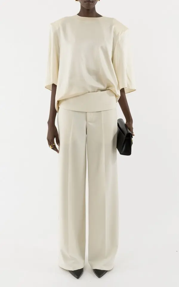 Arakii Waist Edge Wide-leg Pants - Off-white