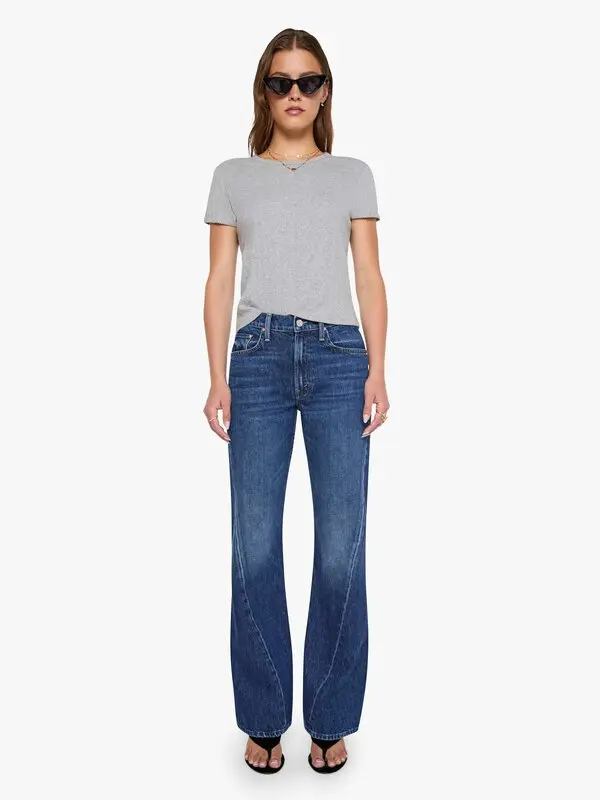 MOTHER The Bookie Twist Sneak Jeans - Blue