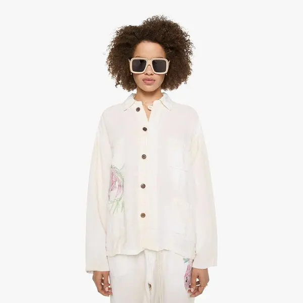DR. COLLECTORS Saigon Shirt Jacket With Koi Fish Print
