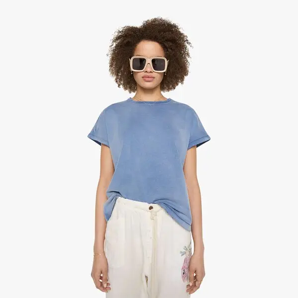 DR. COLLECTORS Palm Sprints T-shirt Bleu De Travail