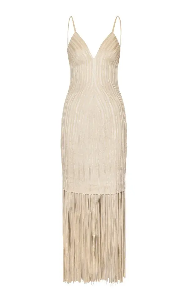 ANDRES OTALORA M/area Lenta Fringed Maxi Dress