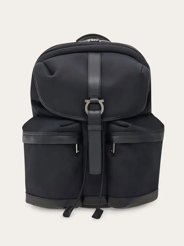 FERRAGAMO Canvas Backpack - Black