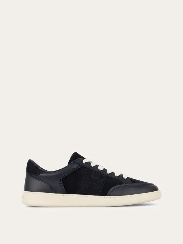 FERRAGAMO Low-top Sneaker With Signature - Blue