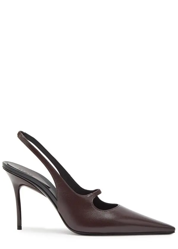 Alaïa Leather Slingback Pumps - Brown