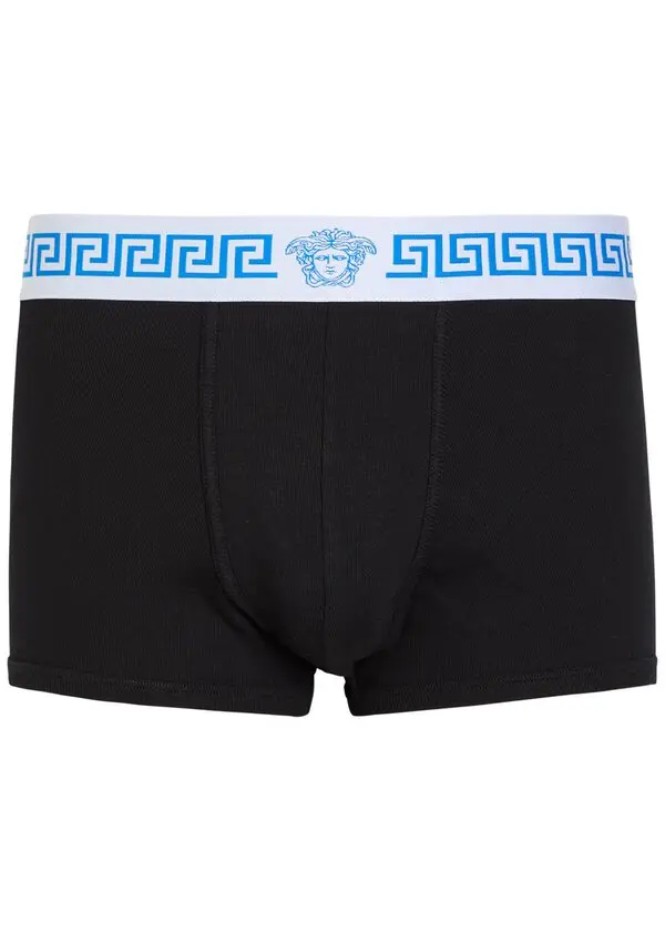 Versace Low-rise Stretch-cotton Trunks