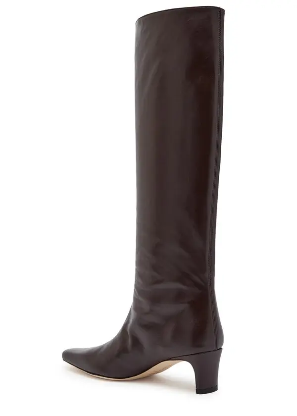 Staud Wally Leather Knee-high Boots - Brown