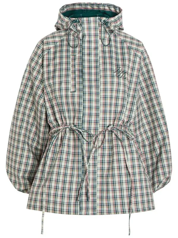 DAMSON MADDER Liu Checked Shell Raincoat