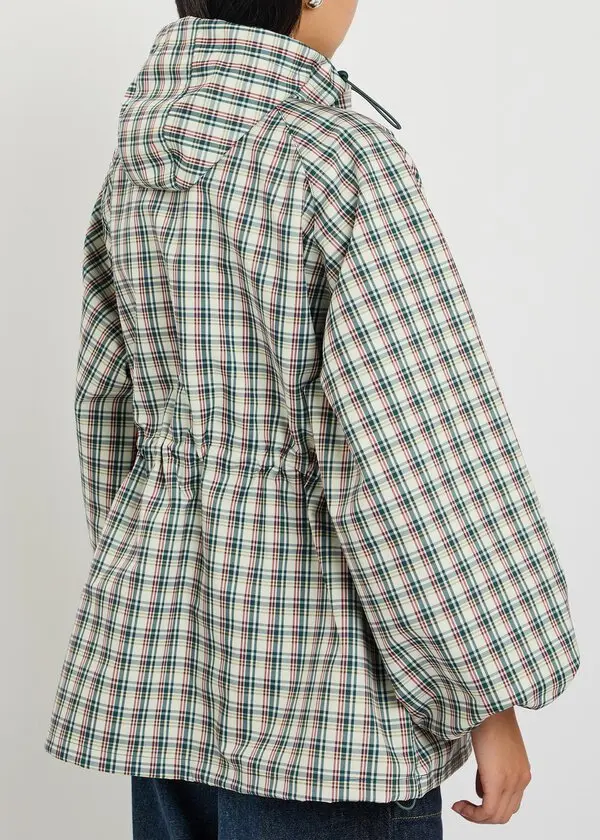 DAMSON MADDER Liu Checked Shell Raincoat