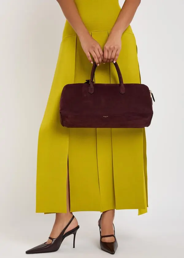 Alaïa Delta Medium Nubuck Top Handle Bag