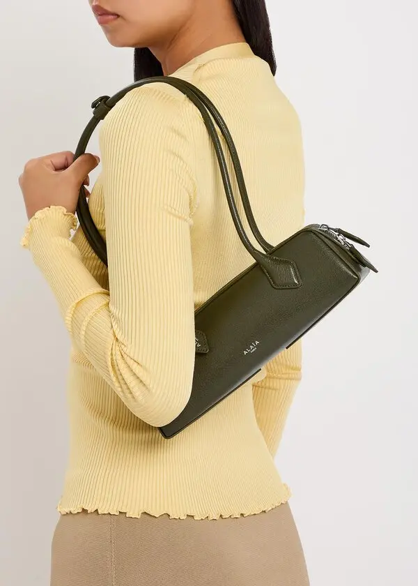 Alaïa Le Teckel Small Grained Leather Shoulder Bag