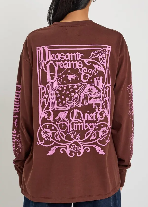 DAMSON MADDER Pleasant Slumber Printed Cotton T-shirt