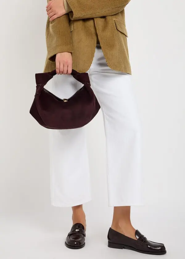 Gabriela Hearst Antonia Mini Suede Top Handle Bag