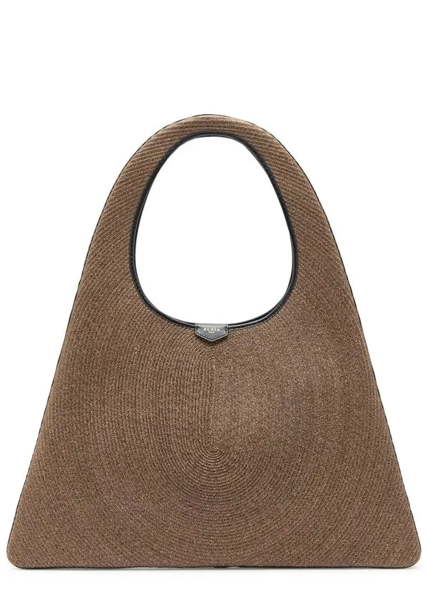 Alaïa Leather And Raffia Hobo Bag