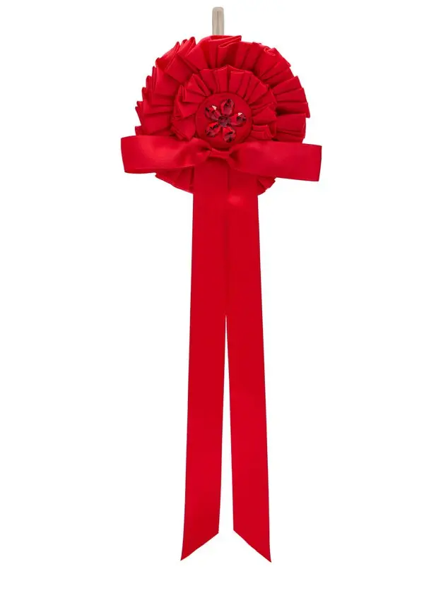 Simone Rocha Rosette Crystal-embellished Satin Bag Charm