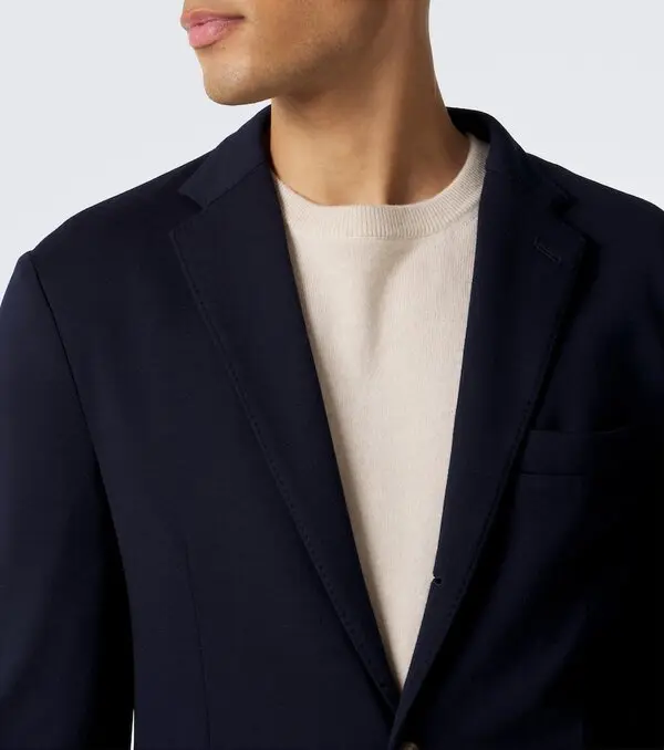 Eleventy Hooded Layered Wool Blazer