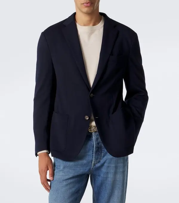 Eleventy Hooded Layered Wool Blazer
