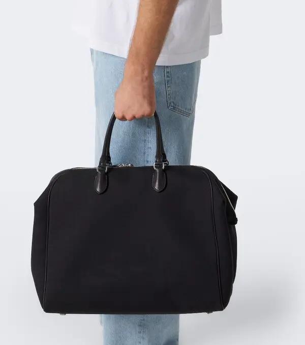 THE ROW Canvas Tote Bag With Leather Trim