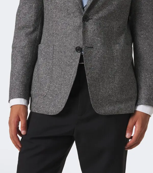Canali Herringbone Blazer
