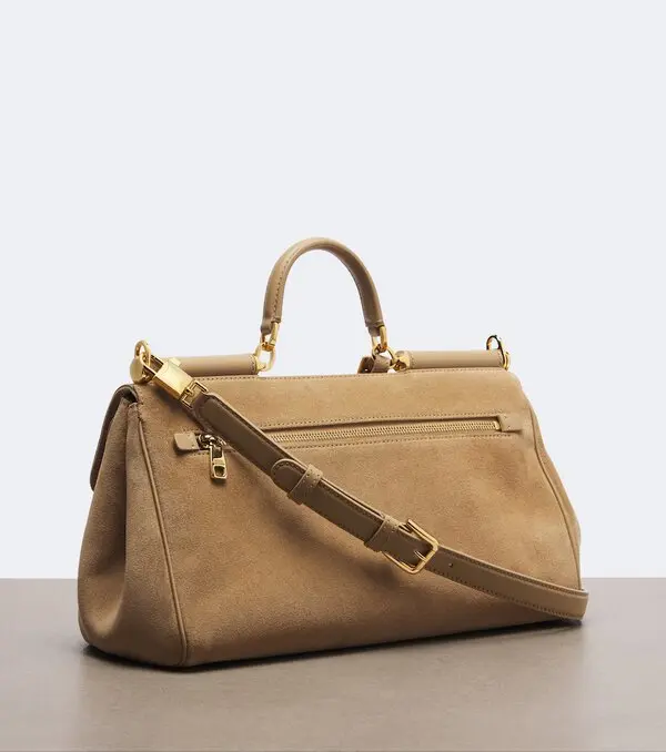 Dolce & Gabbana My Sicily Medium Suede Top-handle Bag