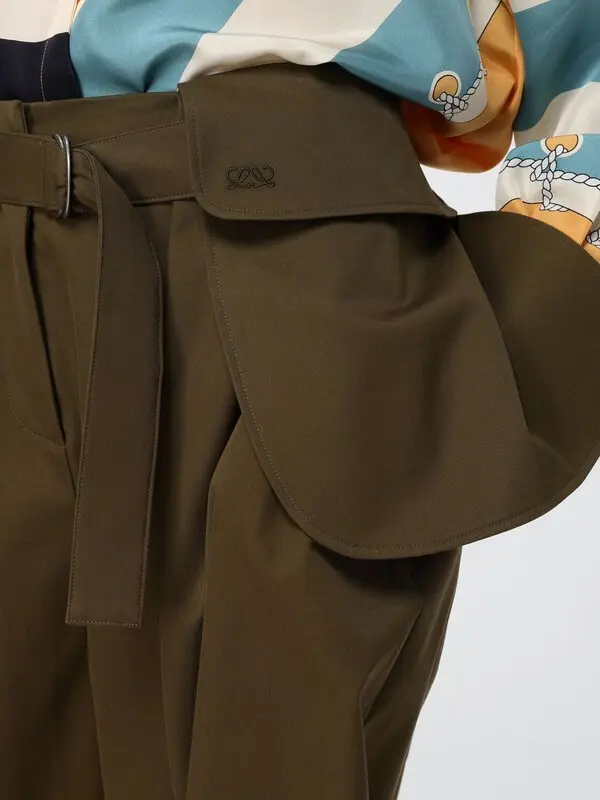 Loewe Water-repellent Wide-leg Silk-blend Cargo Trousers