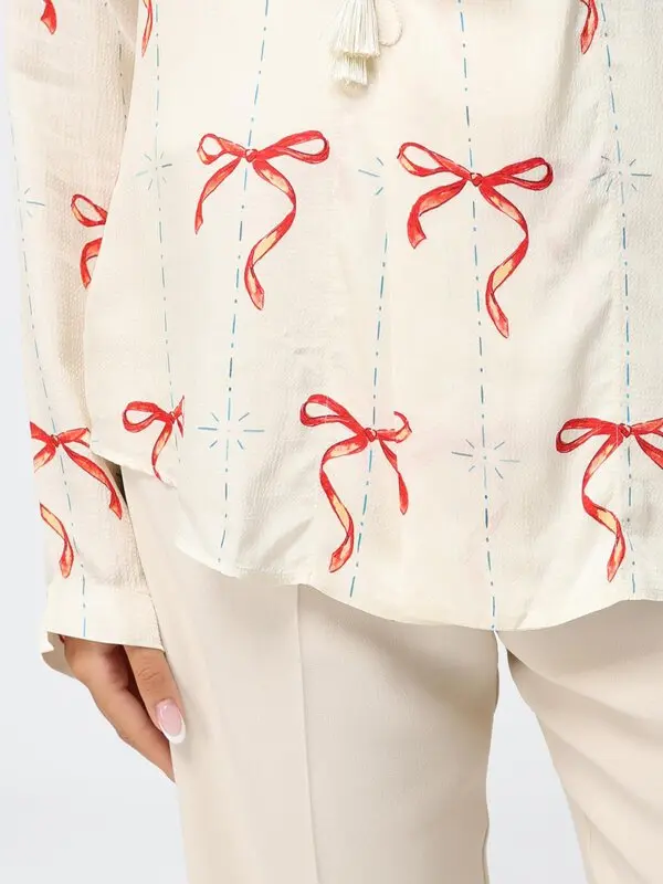 FORTE_FORTE Printed Silk Shirt