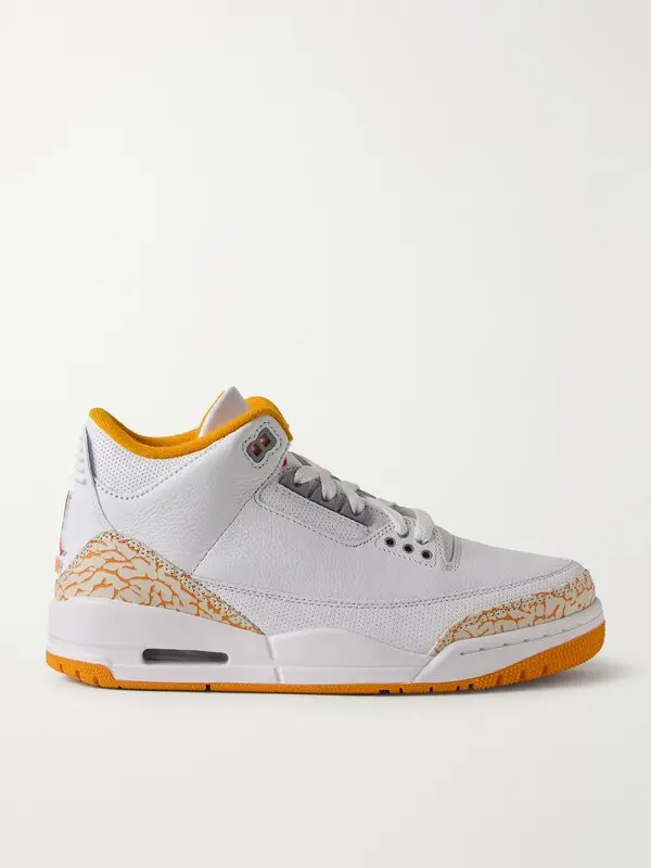 Nike Air Jordan 3 Retro Printed Leather Sneakers