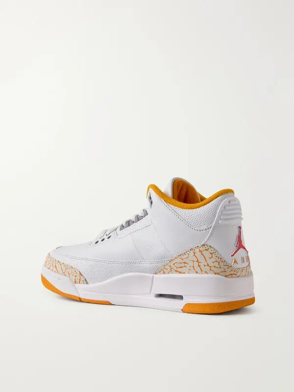 Nike Air Jordan 3 Retro Printed Leather Sneakers