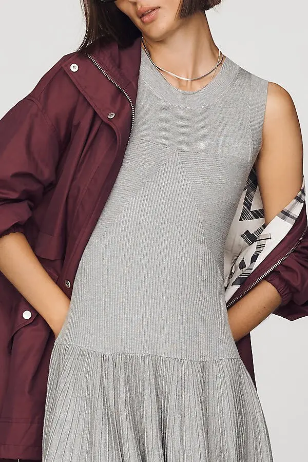 Anthropologie Drop-waist Mi Sweater Dress - Grey