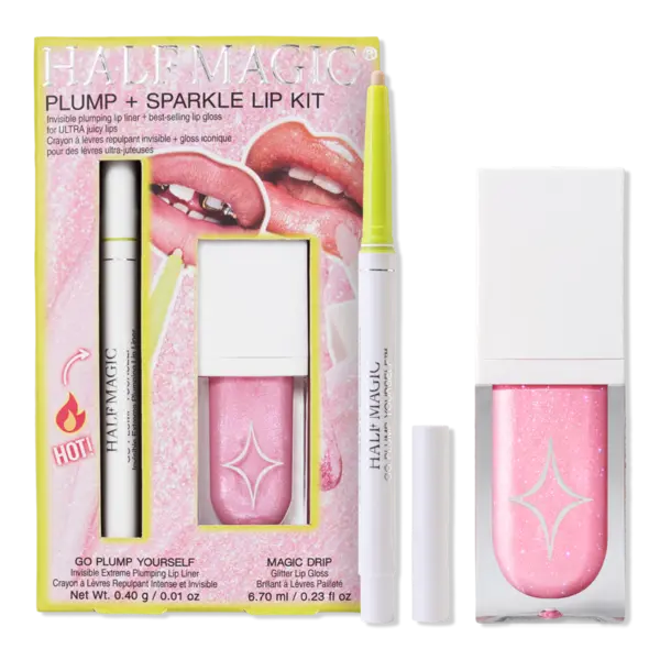 HALF MAGIC Plump + Sparkle Lip Kit - One-color