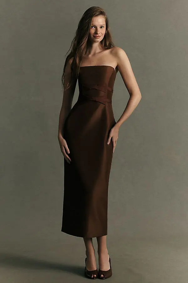 Katie May Liza Strapless Midi Dress