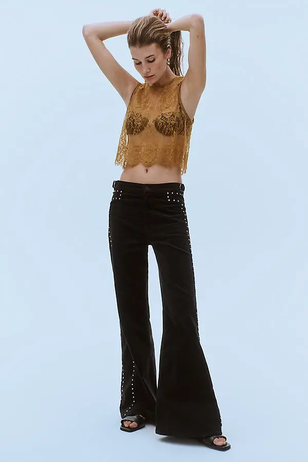 MOTHER T-bone Tomcat Roller Skimp Mid-rise Flared Jeans