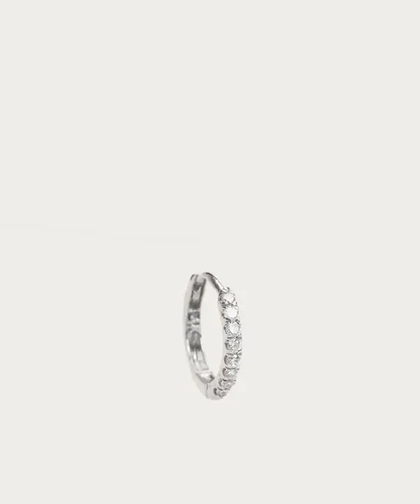 Jenni Kayne Medium Huggie With Diamonds