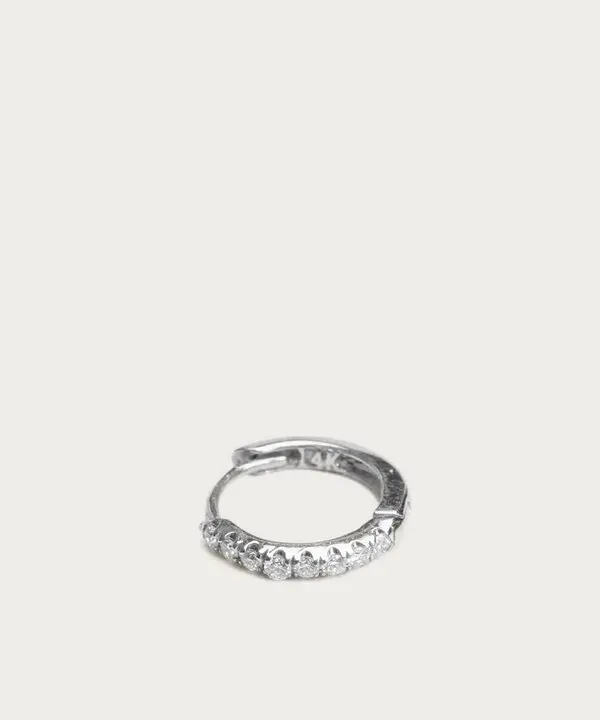 Jenni Kayne Medium Huggie With Diamonds