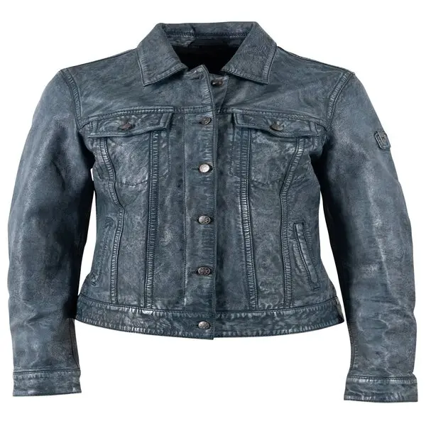 Mauritius Leather Denim Jacket Jessie - Blue