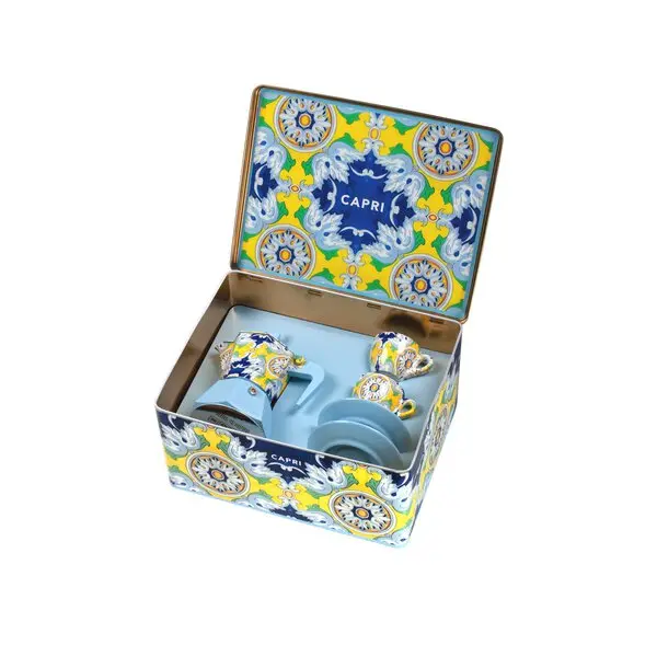 MOKAVIT Blue / Yellow Capri Box - Blue/yellow