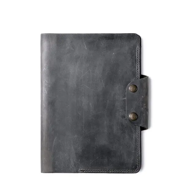 ROARCRAFT Hemingway Leather Notebook Organizer - Grey