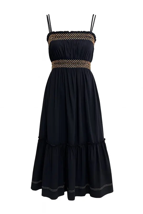 EXQUISE Spaghetti Strap Midi Dress