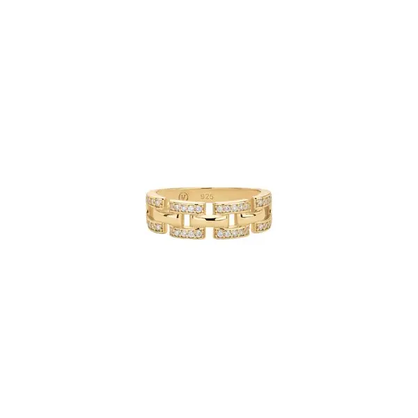VANCHI Crystal Link Ring