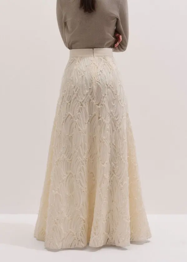 ME+EM Ribbon Tulle Fit And Flare Skirt