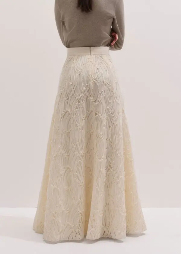 ME+EM Ribbon Tulle Fit And Flare Skirt