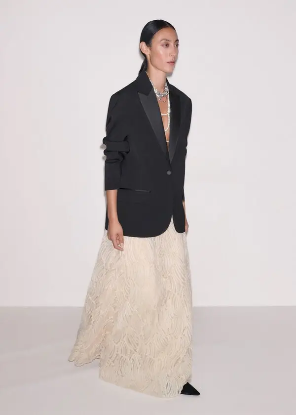 ME+EM Ribbon Tulle Fit And Flare Skirt
