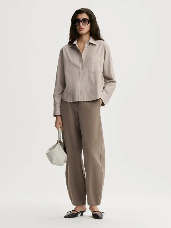 BY MALENE BIRGER Audrey Cropped Organic Cotton Shirt