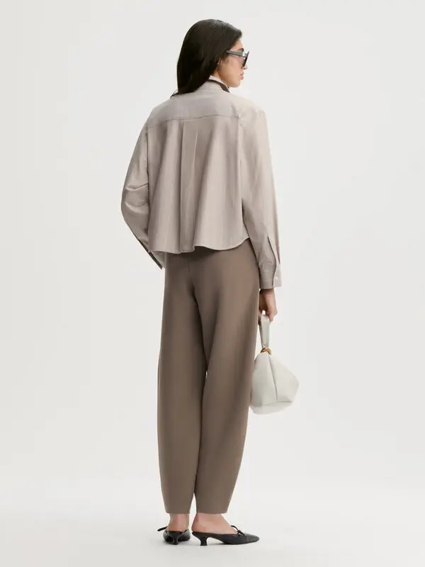 BY MALENE BIRGER Audrey Cropped Organic Cotton Shirt