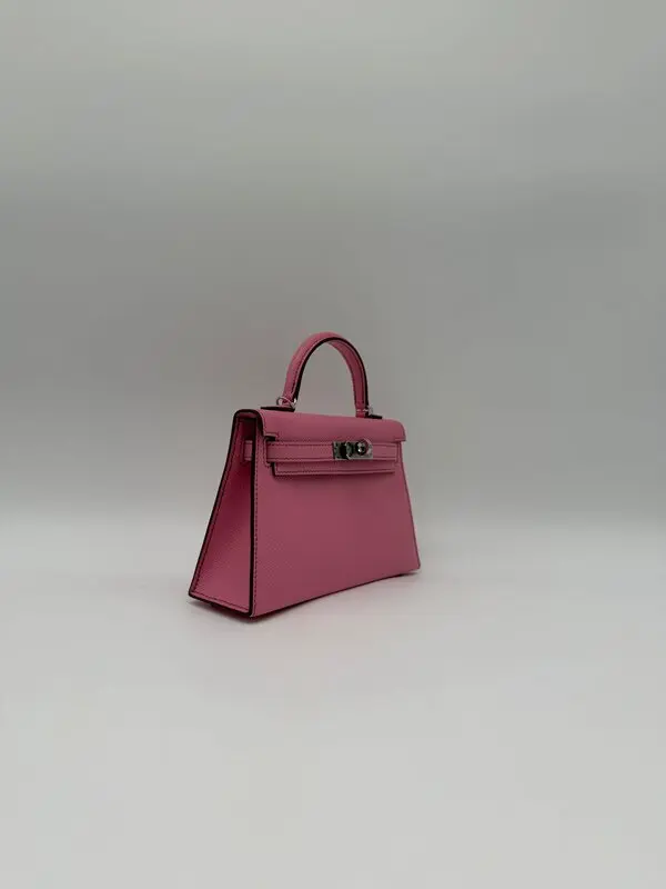 Hermès Mini Kelly Bubblegum Epsom Palladium Hardware