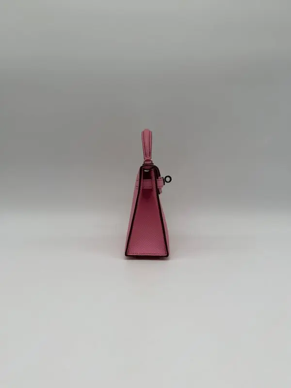 Hermès Mini Kelly Bubblegum Epsom Palladium Hardware