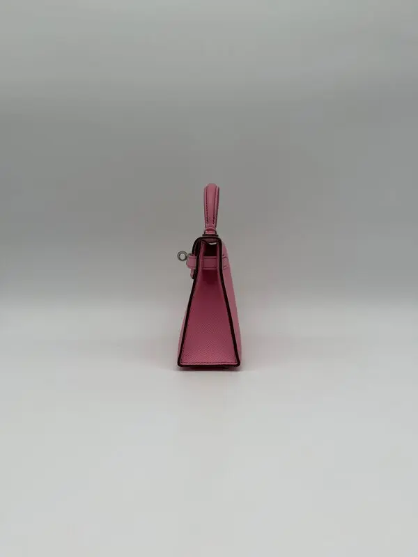 Hermès Mini Kelly Bubblegum Epsom Palladium Hardware