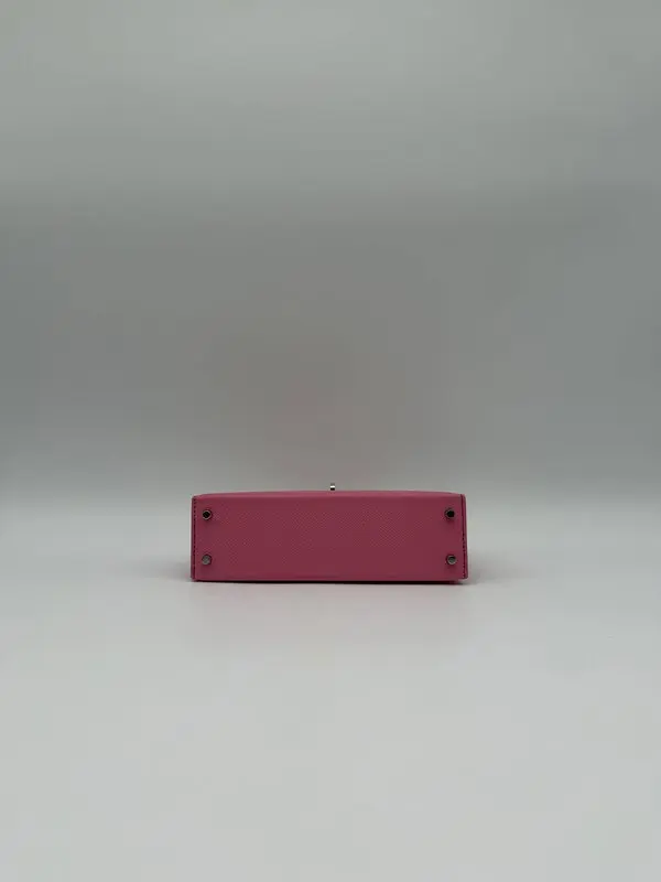 Hermès Mini Kelly Bubblegum Epsom Palladium Hardware